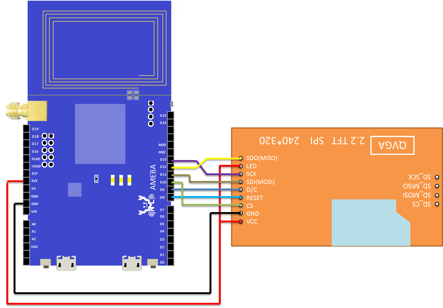 Ameba Arduino Rtl8195 Rtl8710 Spi Print Image And Text On Lcd Screen Realtek Iot