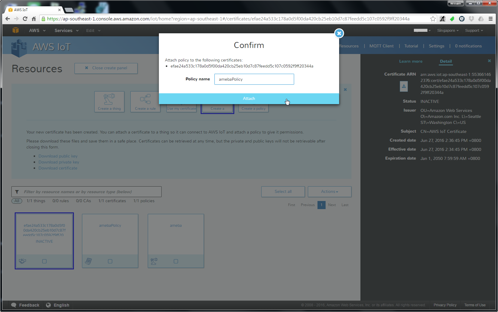 Ameba Arduino Rtl8195 Use Amazon Aws Iot Shadow Service Realtek Iotarduino Solution