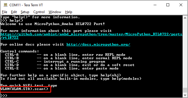 Ameba Micropython Getting Started With Rtl8722dm Mini Realtek Iotwi Fi Mcu Solutions